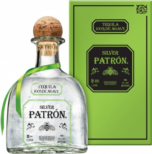 Купить Текила "Patron" Silver, gift box, 1 л - "Патрон" Сильвер, в ...