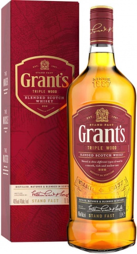 Купить Виски "Grant's" Triple Wood 3 Years Old, gift box, 1 л - "Грантс ...