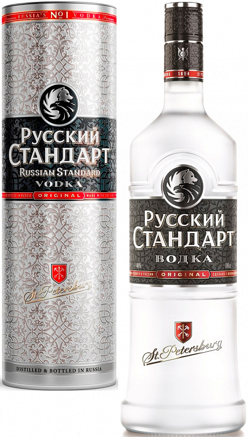 Купить Водка "Русский Стандарт" Ориджинал, в подарочной тубе, 1 л ...
