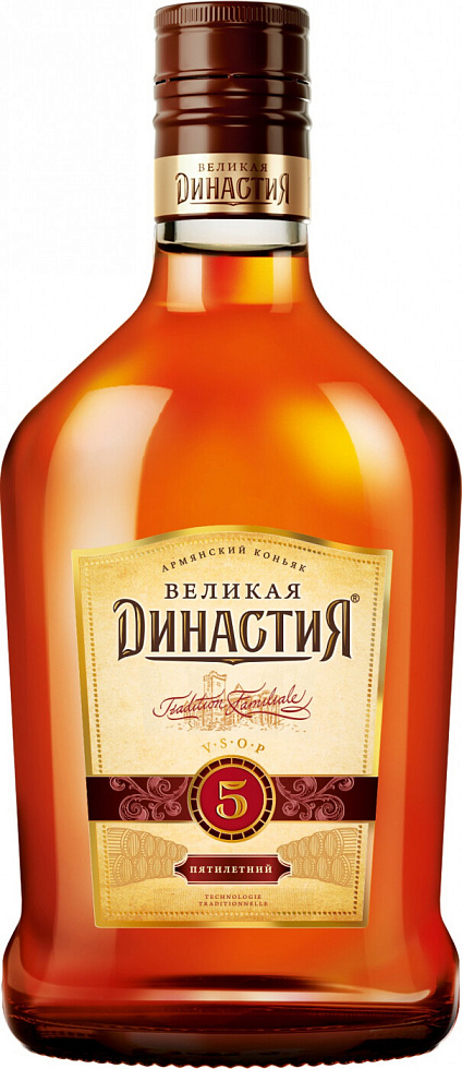 Купить Коньяк "Великая Династия" 5-летний, 250 мл - "Velikaya Dinastiya ...