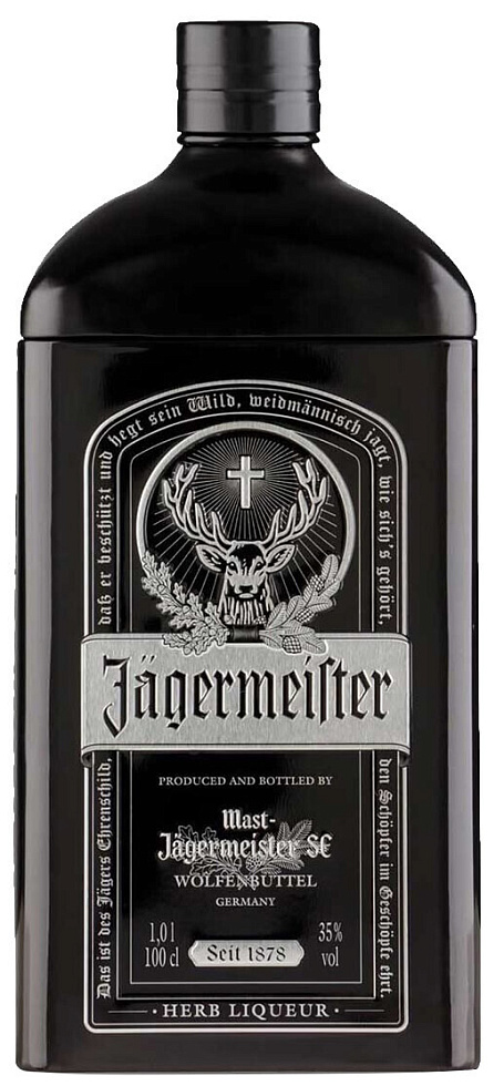 Купить Ликер Jagermeister, Black Tin, 1 л - Егермейстер, в черной ...