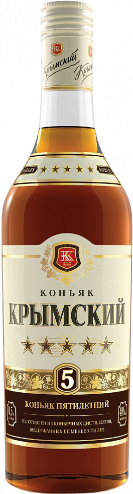Купить Коньяк "Крымский" 5-летний, 0.5 л - "Krymskij" 5 Years Old, 500 мл