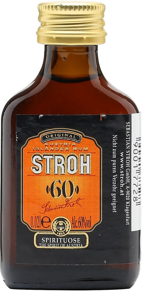Купить Ром "Stroh" 60, 20 мл - "Штро" 60, 20 мл